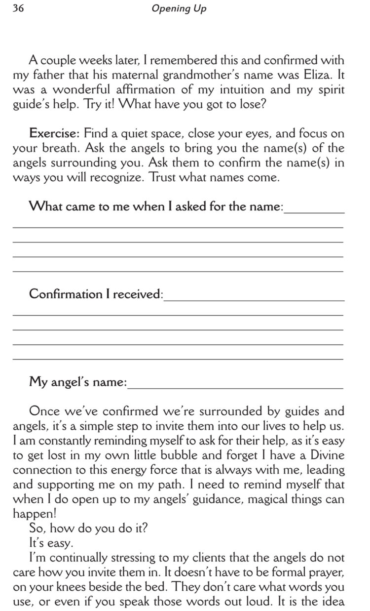 Opening Up: How to Develop Your Intuition and Work With Your Angels ...